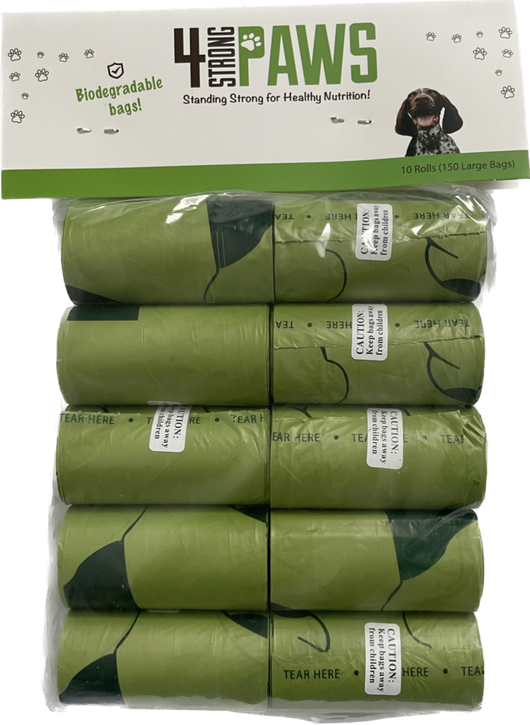 Large Biodegradable Dog Waste Bags (10 rolls) - 4 Strong Paws